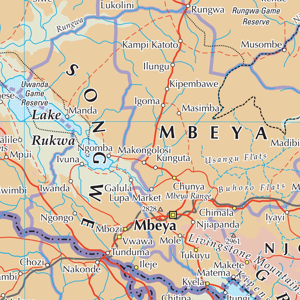 The Times Map of Kenya, Uganda, Tanzania, Zambia and Zimbabwe by Times ...