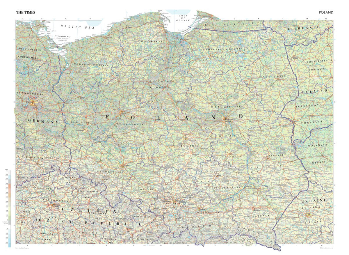 The Times Map of Poland by Times Maps | Avenza Maps