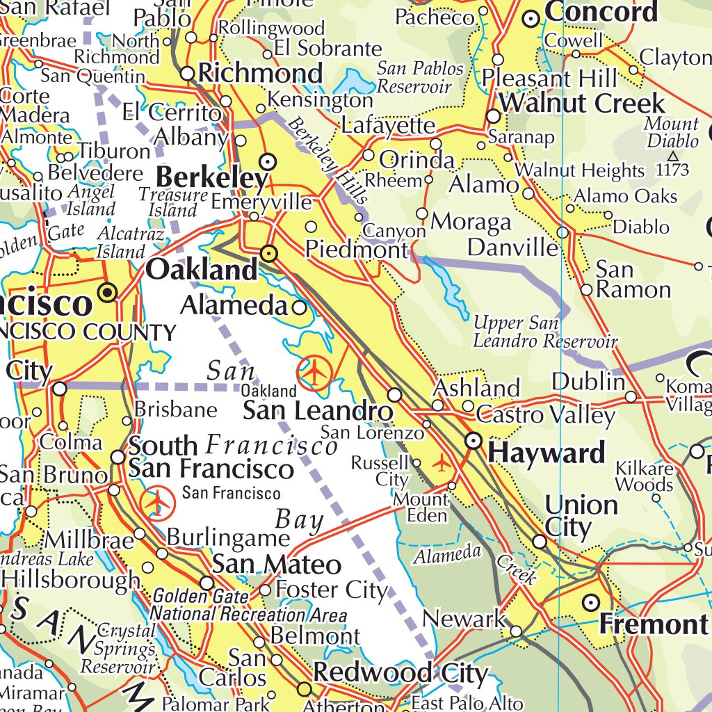 The Times Map of San Francisco (United States) by Times Maps | Avenza Maps