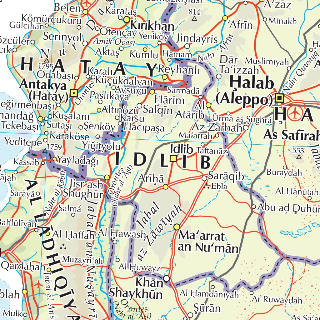 The Times Map of Syria, Jordan and Iraq by Times Maps | Avenza Maps