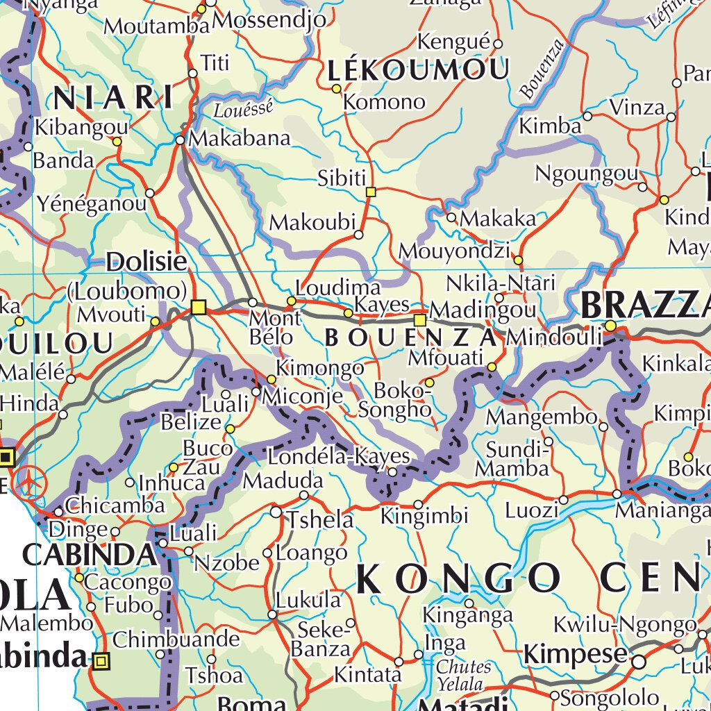 The Times Map of the Democratic Republic of the Congo and Angola by ...