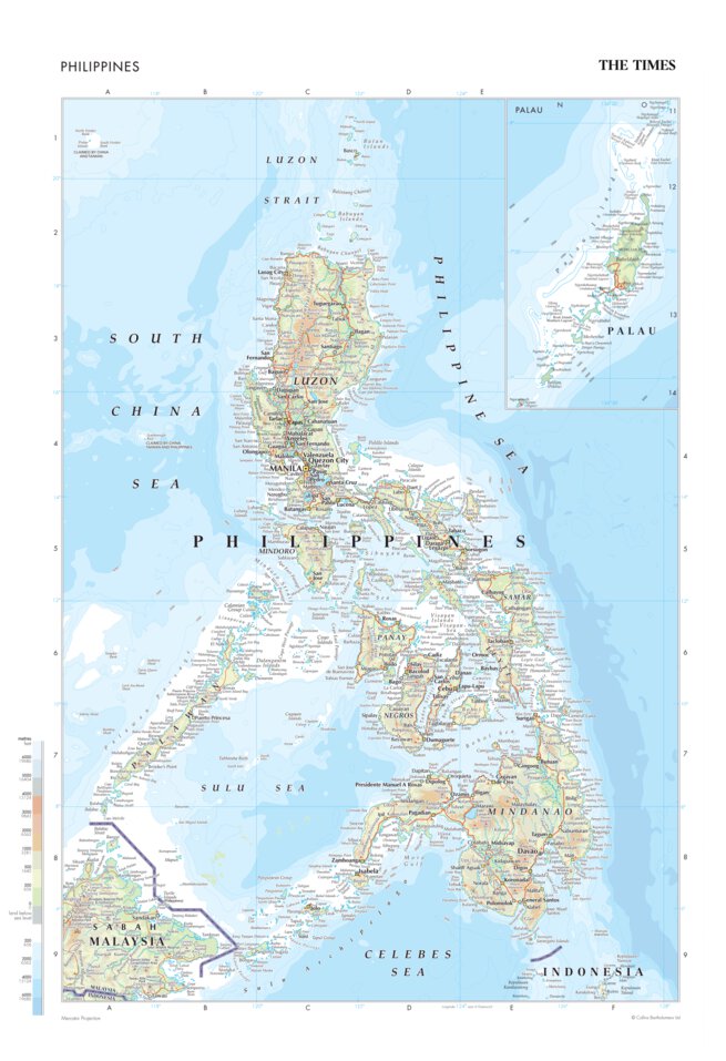 The Times Map of the Philippines by Times Maps | Avenza Maps