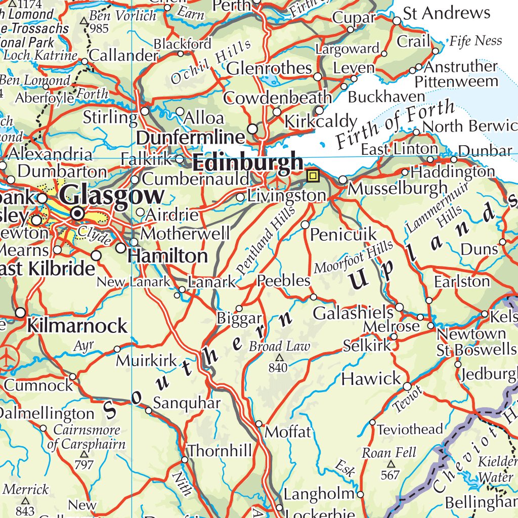 The Times Map of the United Kingdom and Ireland by Times Maps | Avenza Maps