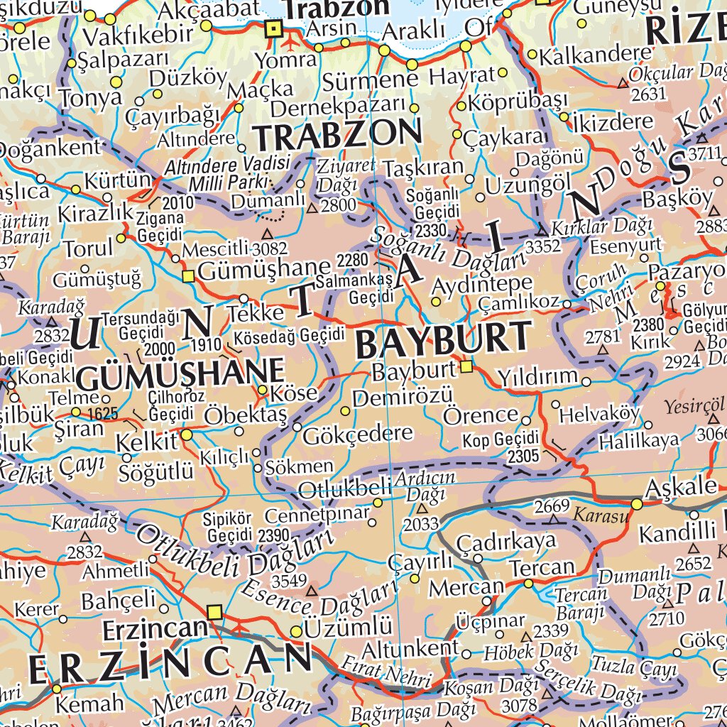 The Times Map of Turkey by Times Maps | Avenza Maps