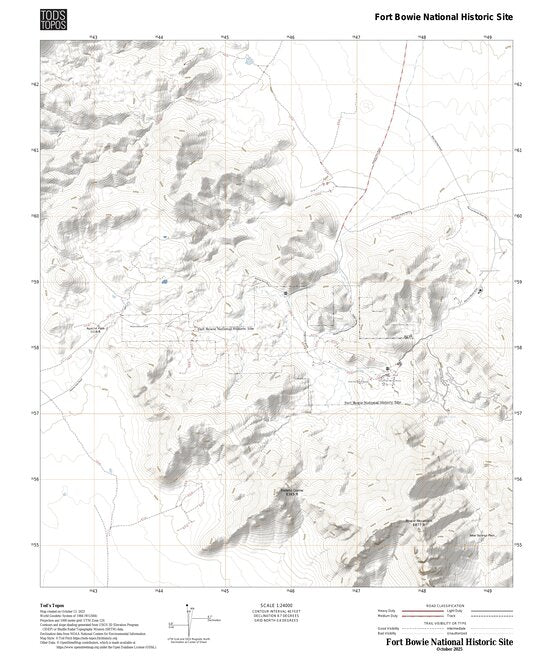 Fort Bowie National Historic Site Map by Tod's Topos | Avenza Maps