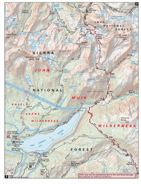 John Muir Trail Map #7 by Tom Harrison Maps | Avenza Maps