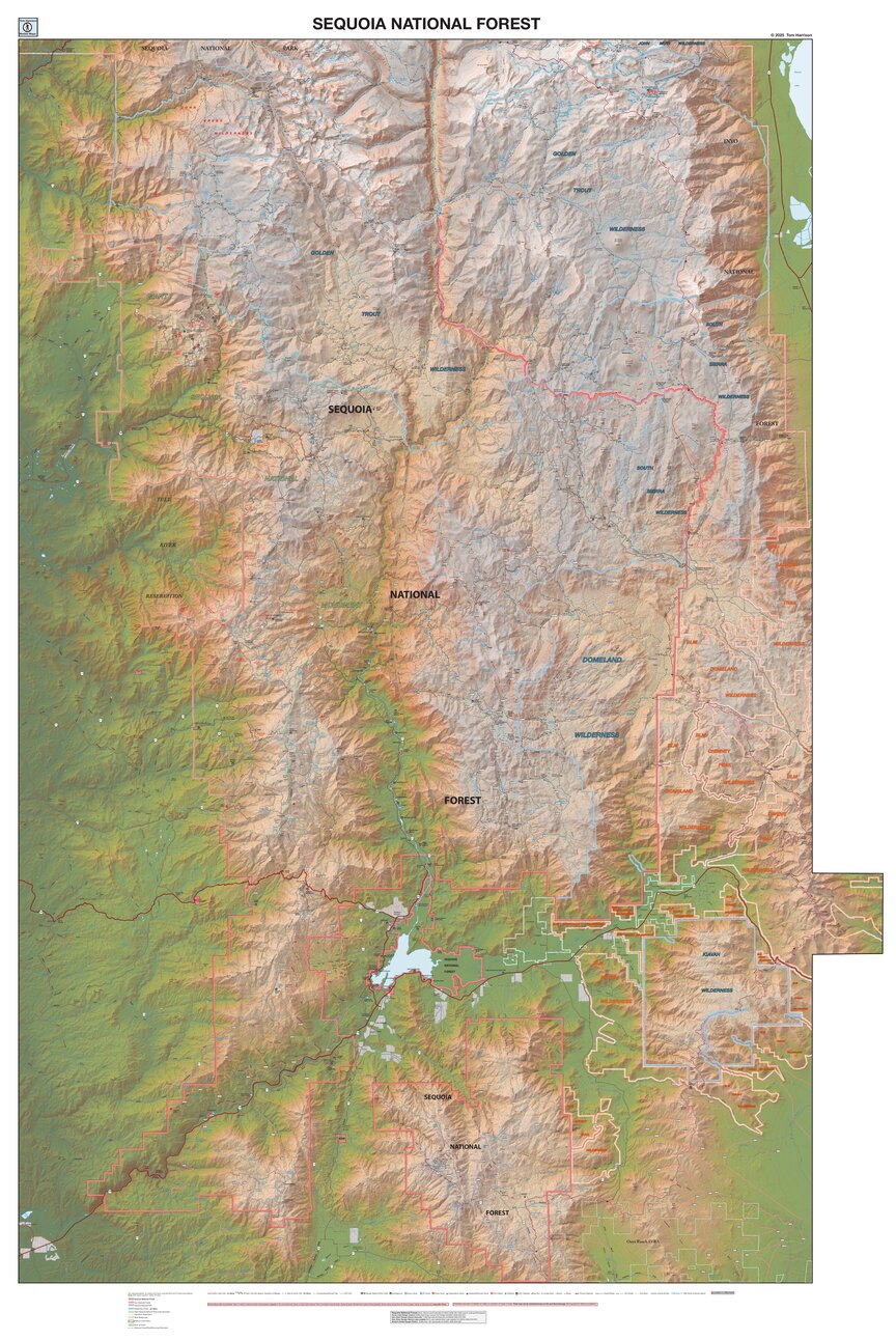 Sequoia National Forest Map by Tom Harrison Maps | Avenza Maps