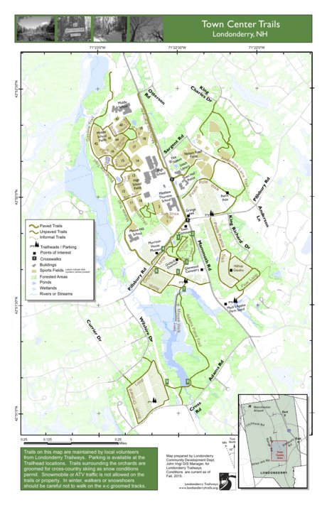 Town Center Trails in Londonderry, NH Map by Town of Londonderry, NH ...