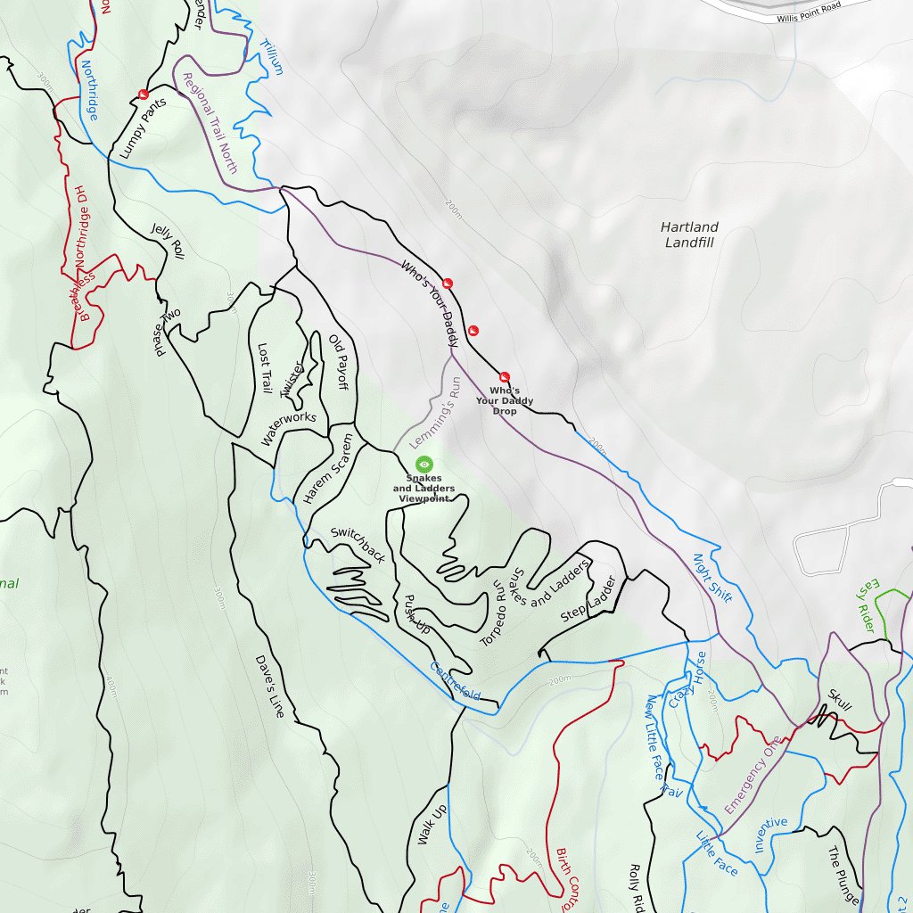 Victoria Mountain Bike Trails Map by Trailforks | Avenza Maps