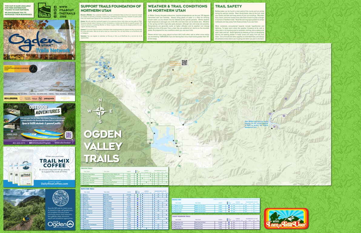 TFNU Map 2021-22 Ogden Valley by Trails Foundation of Northern Utah ...