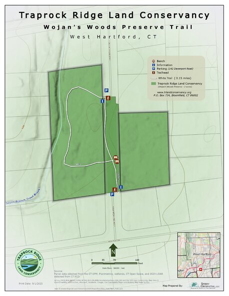 TRLC Wojan Woods Preserve Trails Map by Traprock Ridge Land Conservancy ...