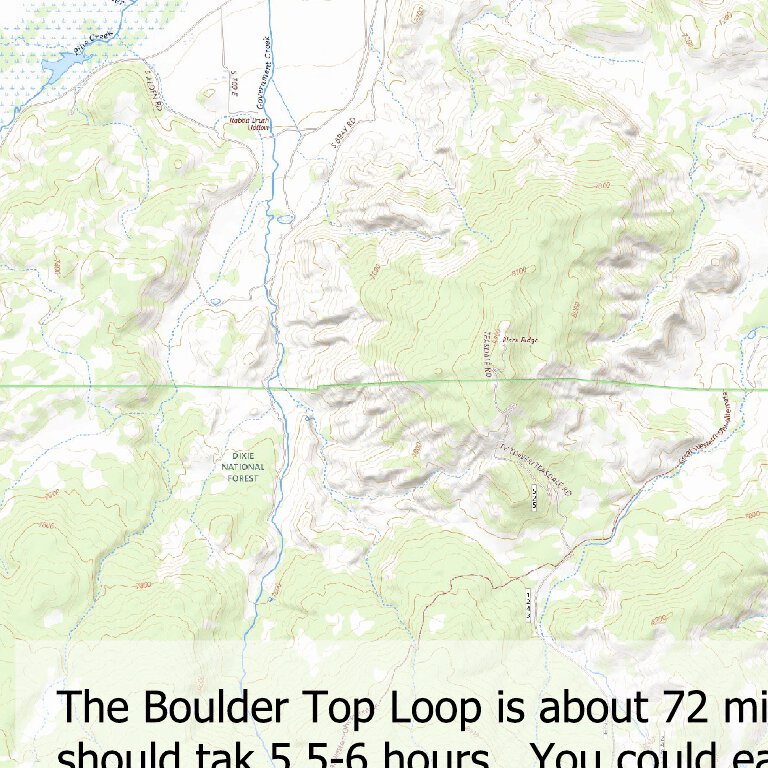 Boulder Top - Bicknell Wayne CO UT Map by Trusted Trail Maps Inc ...