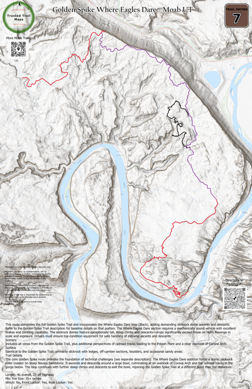 Golden Spike + Where Eagles Dare - Rated 7 Map by Trusted Trail Maps ...