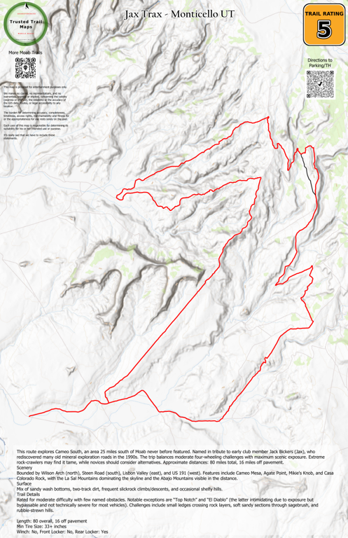 Jax Trax - Rated 5 Map by Trusted Trail Maps Inc. | Avenza Maps