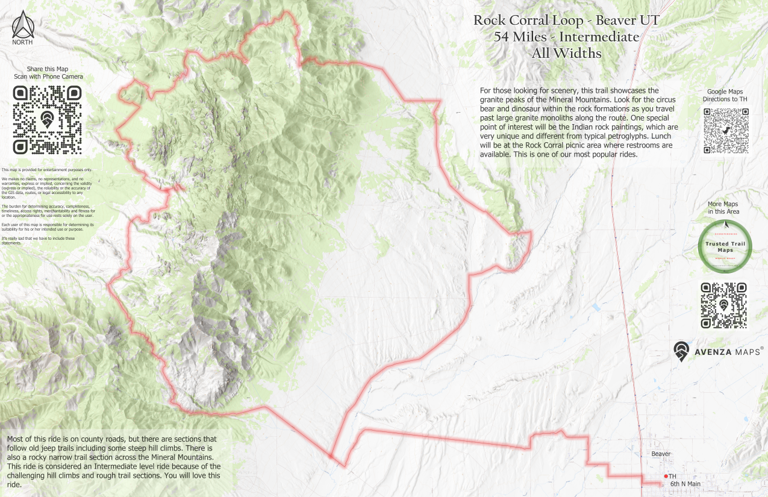 Rock Corral Loop - Beaver UT Map by Trusted Trail Maps Inc. | Avenza Maps