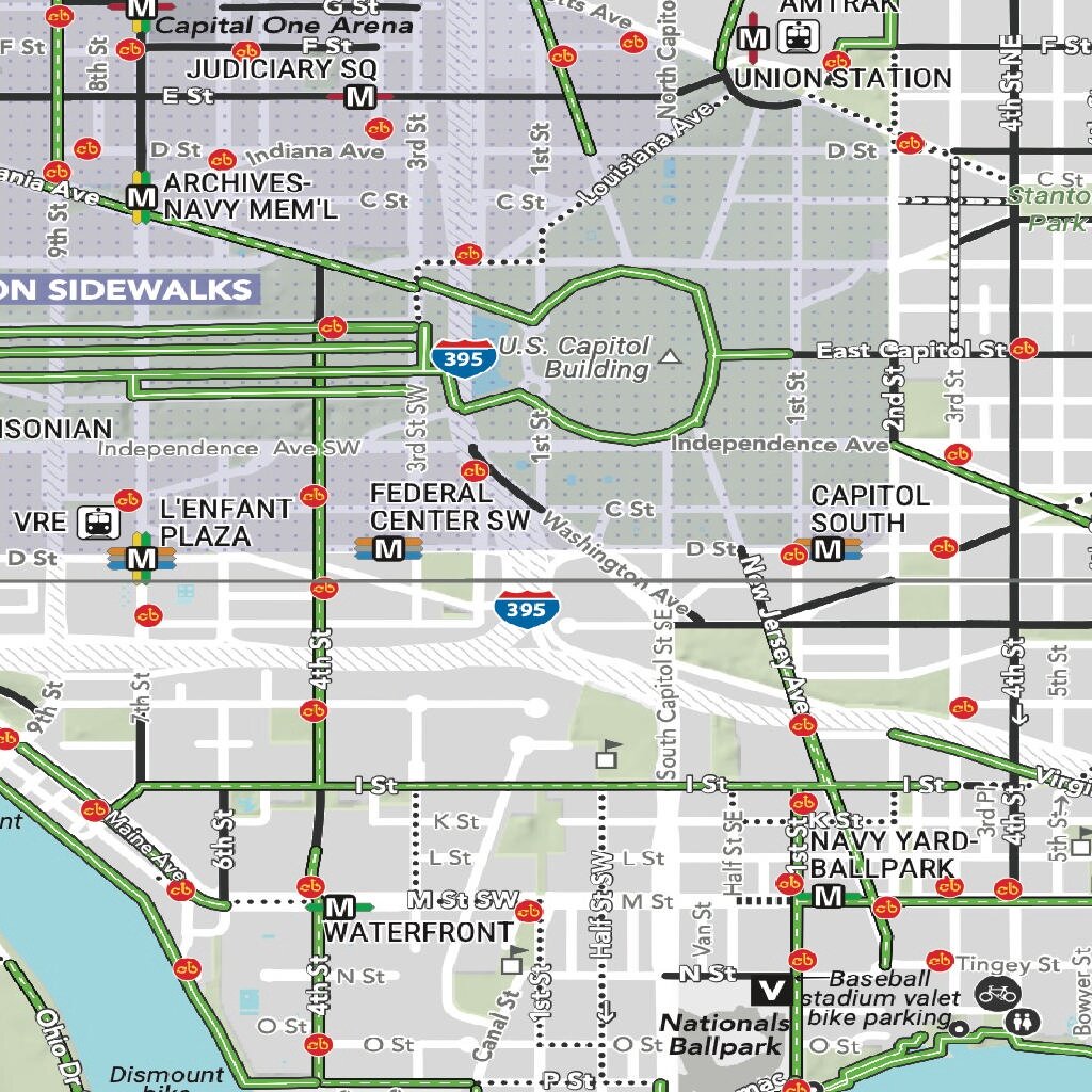 Washington DC Area bike Trails Map by Trusted Trail Maps Inc. | Avenza Maps
