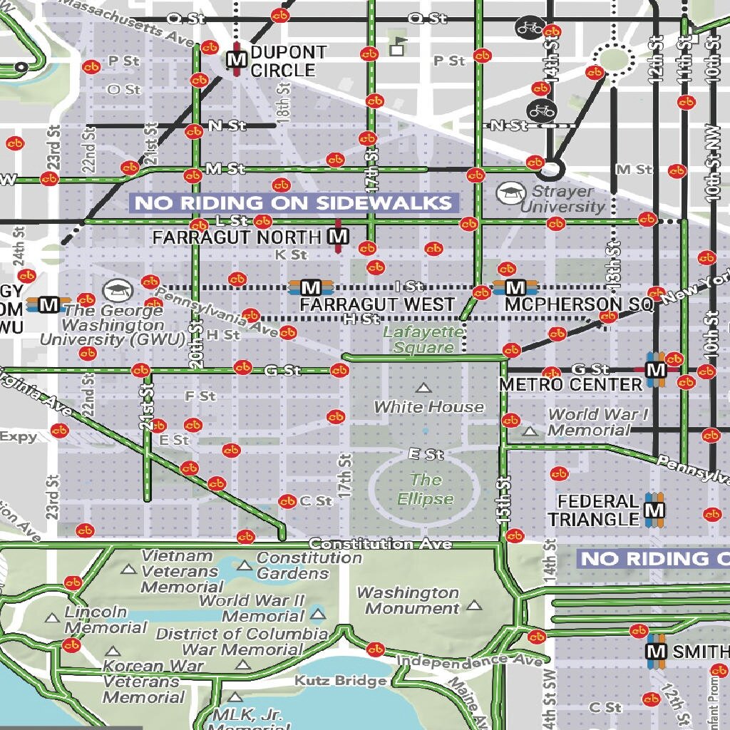 Washington DC Area bike Trails Map by Trusted Trail Maps Inc. | Avenza Maps