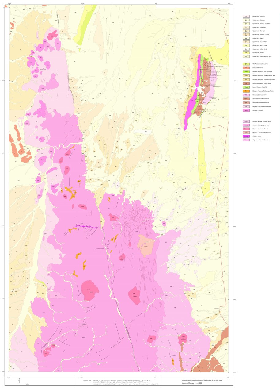 Lothagam Geologic Map West Lake Turkana by Turkana Basin Institute ...