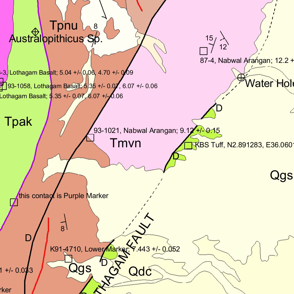 Lothagam Geologic Map West Lake Turkana by Turkana Basin Institute ...