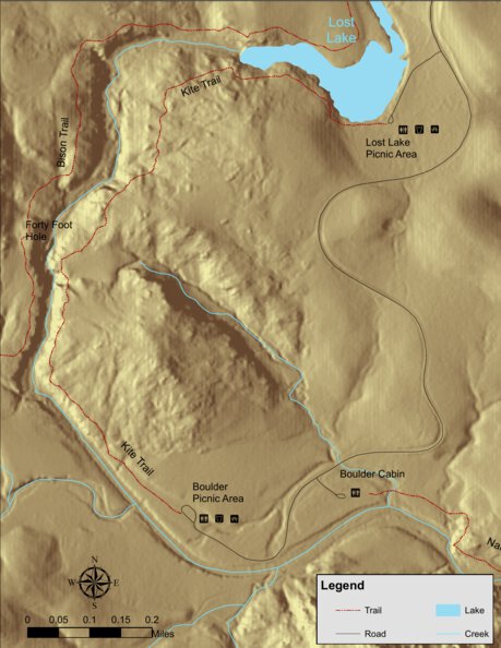 Kite Trail Map by U.S. Fish & Wildlife Service - Wichita Mountains ...