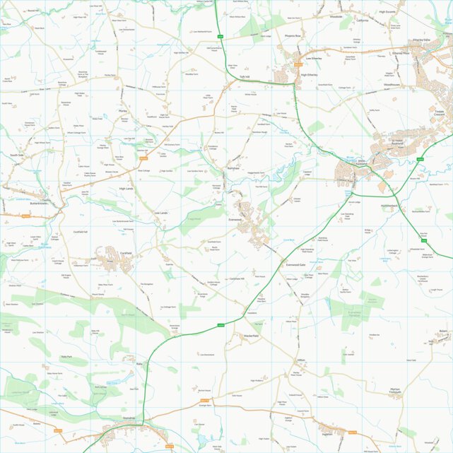 County Durham (NZ12) Map by UK Topographic Maps | Avenza Maps