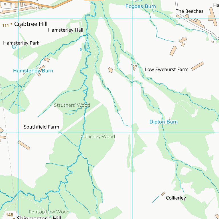 County Durham (NZ15) Map by UK Topographic Maps | Avenza Maps