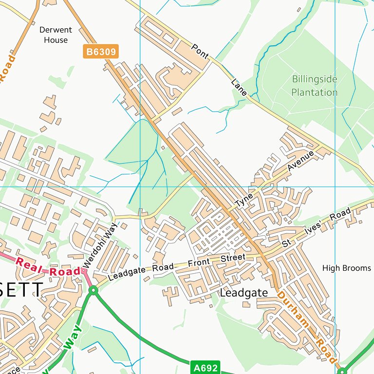 County Durham (NZ15) Map by UK Topographic Maps | Avenza Maps