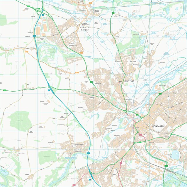 Doncaster District (B) (SE50) Map by UK Topographic Maps | Avenza Maps