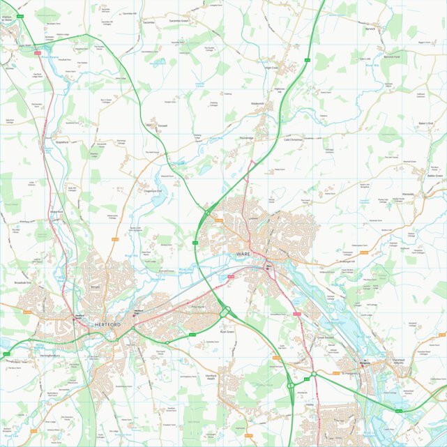 East Hertfordshire District (TL31) Map by UK Topographic Maps | Avenza Maps