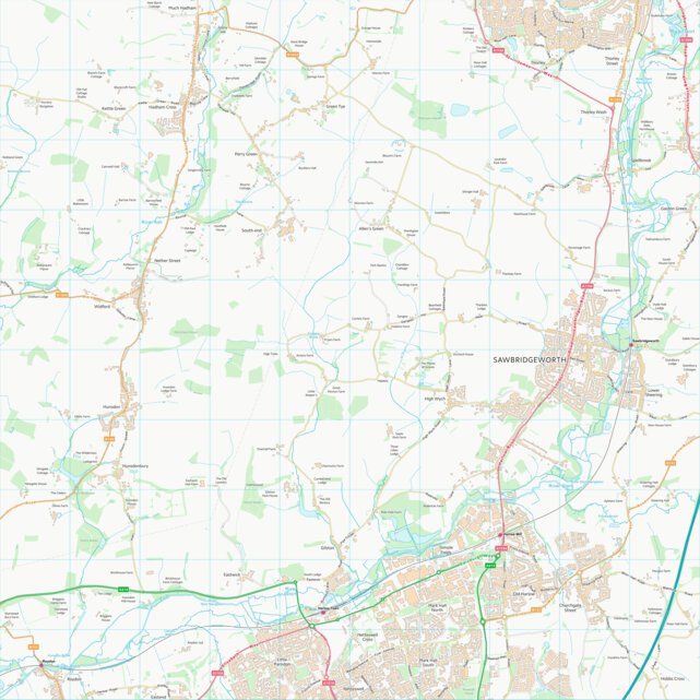 East Hertfordshire District (TL41) Map by UK Topographic Maps | Avenza Maps