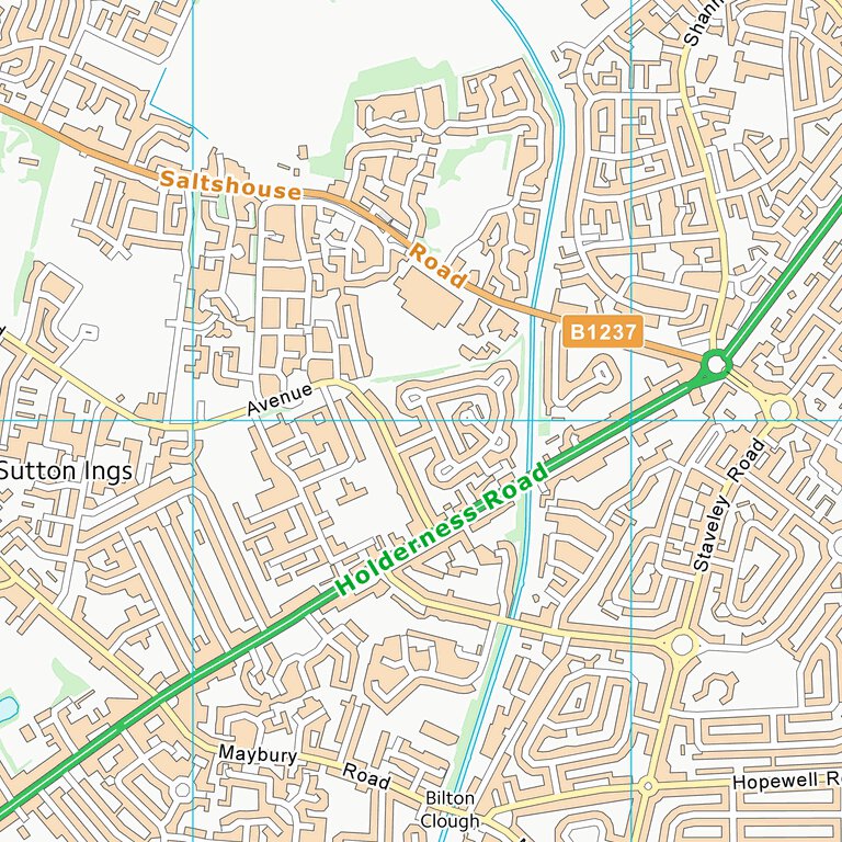 East Riding of Yorkshire (TA13) Map by UK Topographic Maps | Avenza Maps