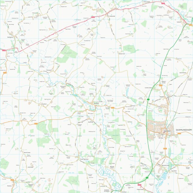 East Suffolk District (TM36) Map by UK Topographic Maps | Avenza Maps