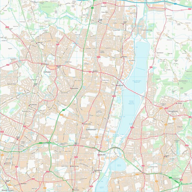Enfield London Boro (TQ39) Map by UK Topographic Maps | Avenza Maps
