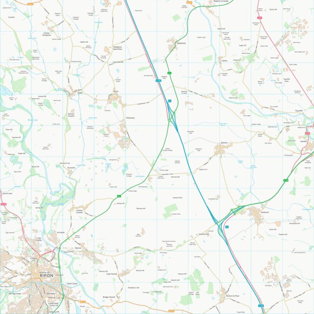 Harrogate District (B) (SE37) Map by UK Topographic Maps | Avenza Maps
