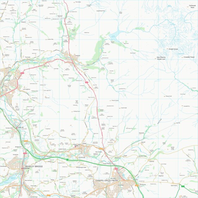 High Peak District (B) (SK08) Map by UK Topographic Maps | Avenza Maps