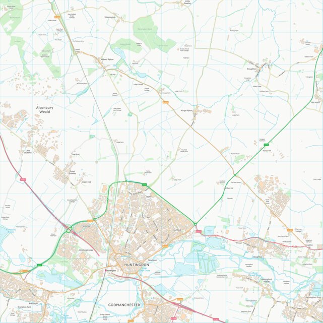 Huntingdonshire District (TL27) Map by UK Topographic Maps | Avenza Maps