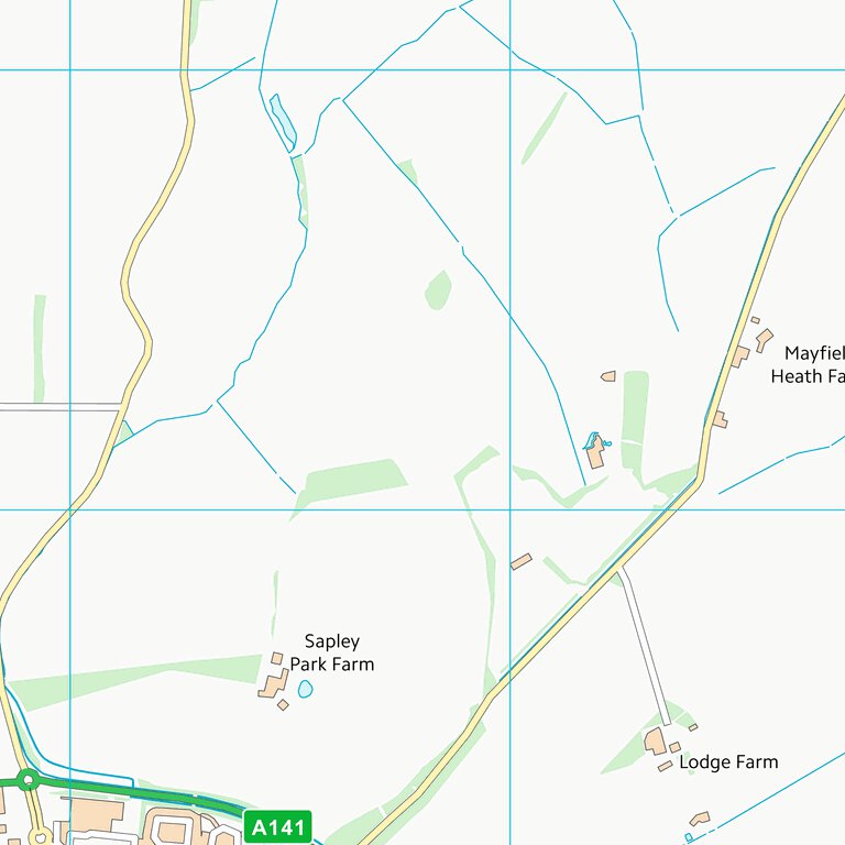Huntingdonshire District (TL27) Map by UK Topographic Maps | Avenza Maps