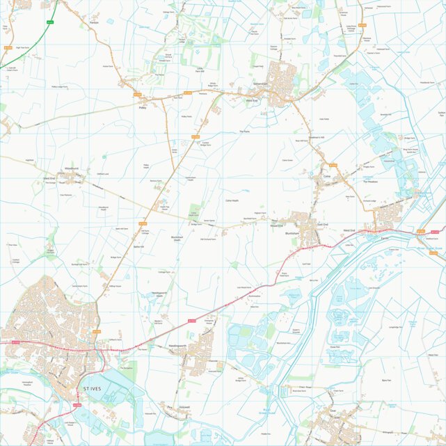 Huntingdonshire District (TL37) Map by UK Topographic Maps | Avenza Maps