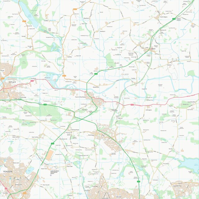 Leeds District (B) (SE24) Map by UK Topographic Maps | Avenza Maps