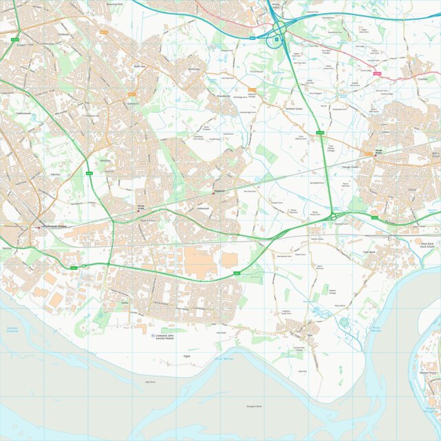 Liverpool District (B) (SJ48) Map by UK Topographic Maps | Avenza Maps