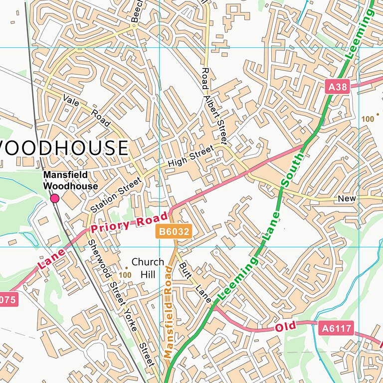 Mansfield District (SK56) Map by UK Topographic Maps | Avenza Maps