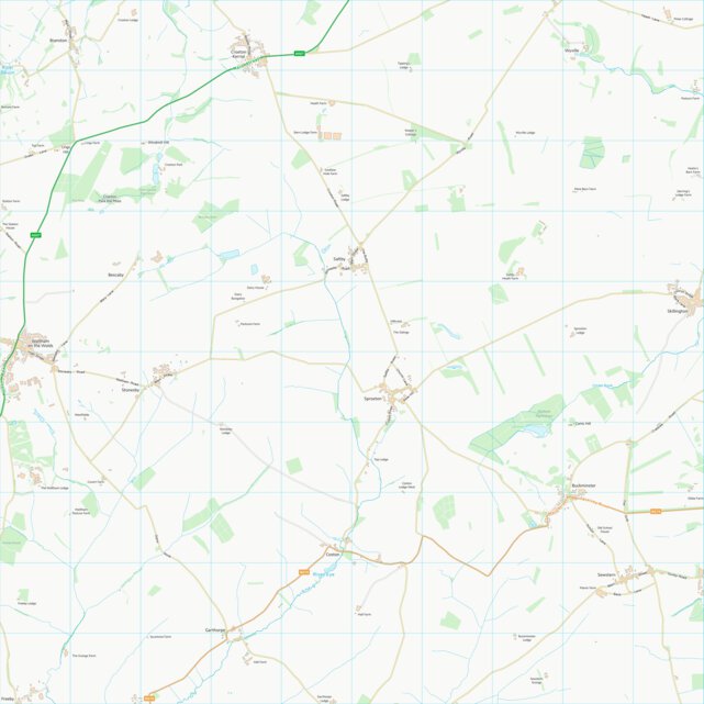 Melton District (B) (SK82) Map by UK Topographic Maps | Avenza Maps