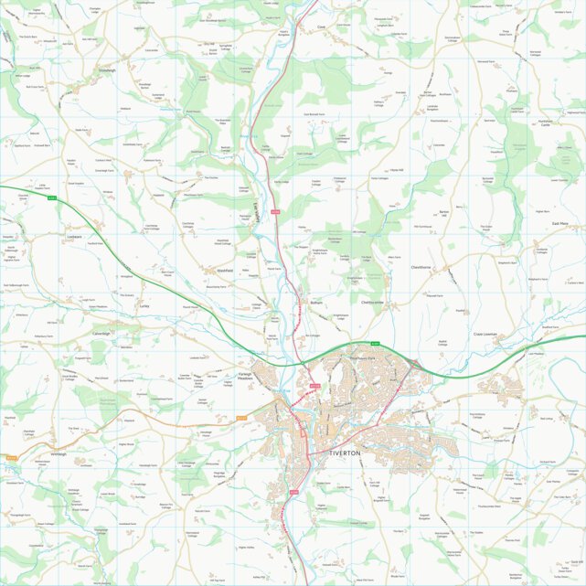 Mid Devon District (SS91) Map by UK Topographic Maps | Avenza Maps