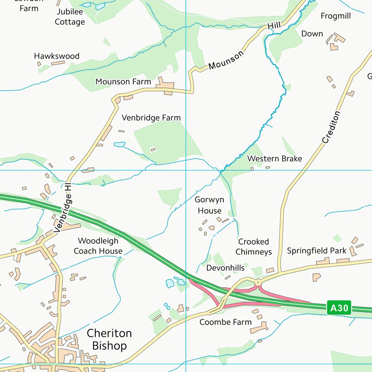 Mid Devon District (SX79) Map by UK Topographic Maps | Avenza Maps
