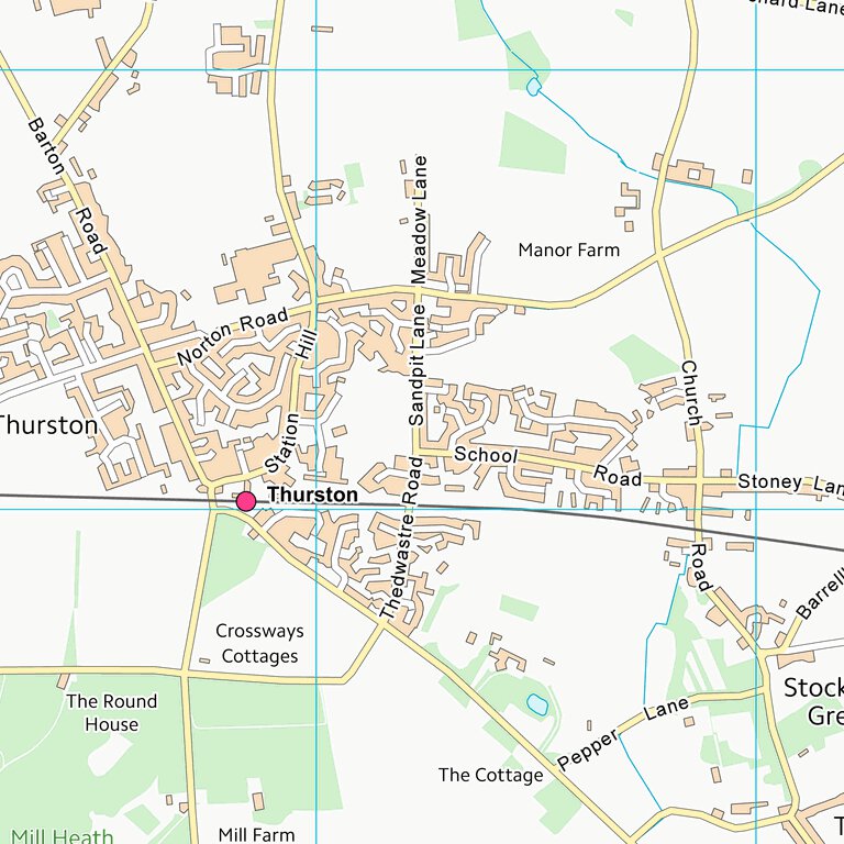 Mid Suffolk District (TL96) Map by UK Topographic Maps | Avenza Maps