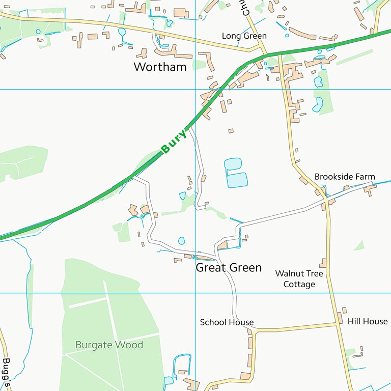 Mid Suffolk District (TM07) Map by UK Topographic Maps | Avenza Maps