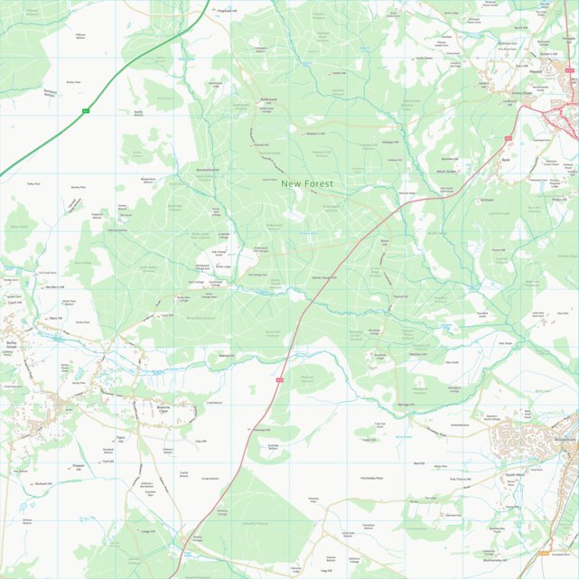 New Forest District (SU20) Map by UK Topographic Maps | Avenza Maps