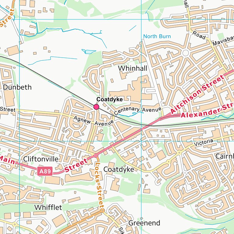 North Lanarkshire (NS76) Map by UK Topographic Maps | Avenza Maps
