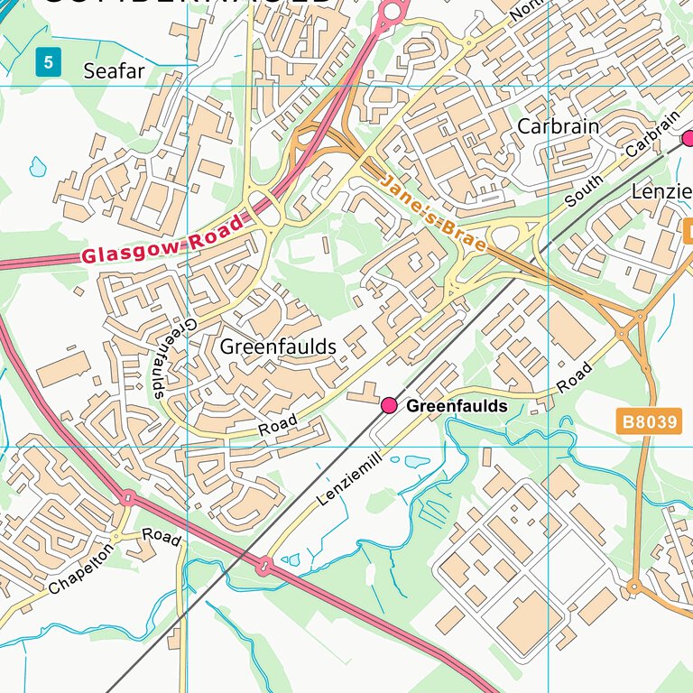 North Lanarkshire (NS77) Map by UK Topographic Maps | Avenza Maps