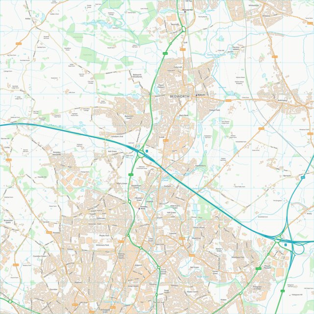 Nuneaton and Bedworth District (B) (SP38) Map by UK Topographic Maps ...